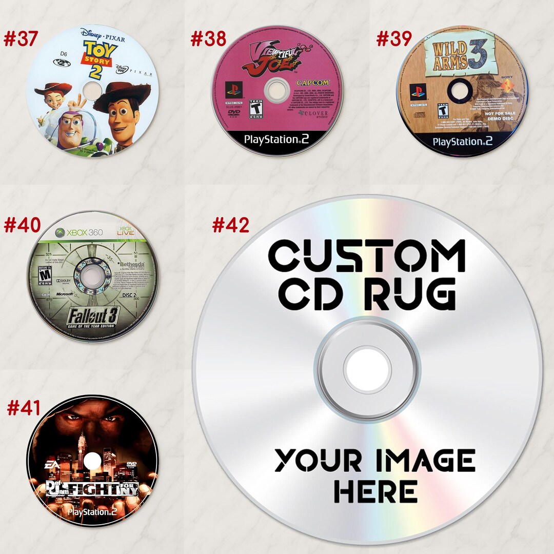 Custom Game Disc Rug, Personalized CD Carpet, Round Video Game Rug for ...