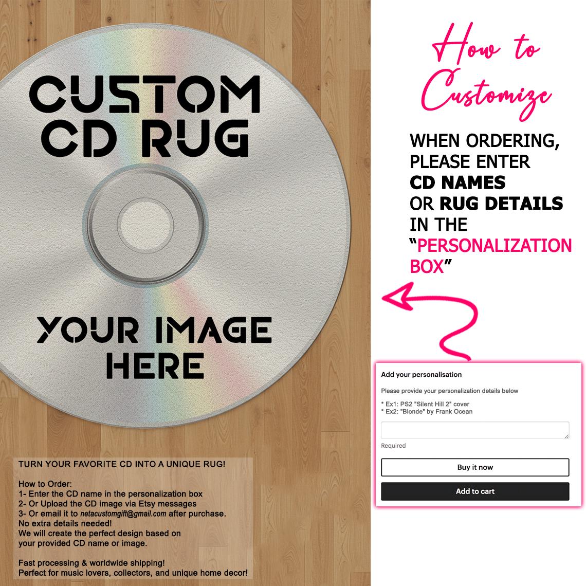 Custom Game CD Rug Made From Your Favorite PS2 or Xbox Disc ...