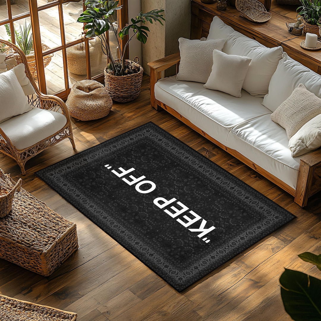 Custom "keep Off" Velvet Rug: Modern Home Decor - Etsy