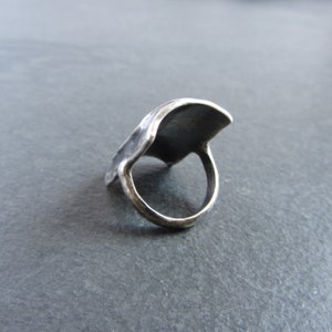 Large Sterling Silver Statement Ring / Armour Ring / Shield Ring ...