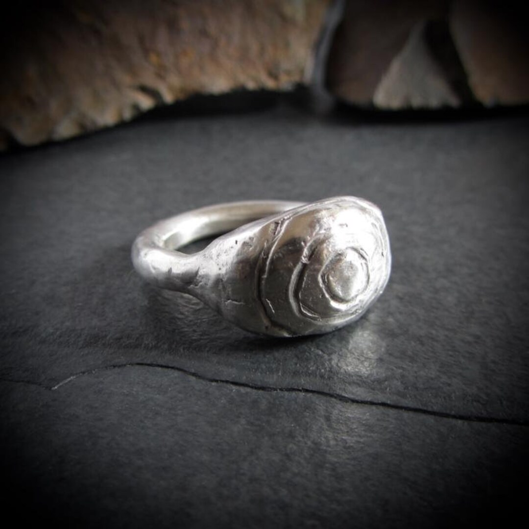 Raw Brutalist Sterling Silver Statement Ring / Size 7 / Rustic Ring ...