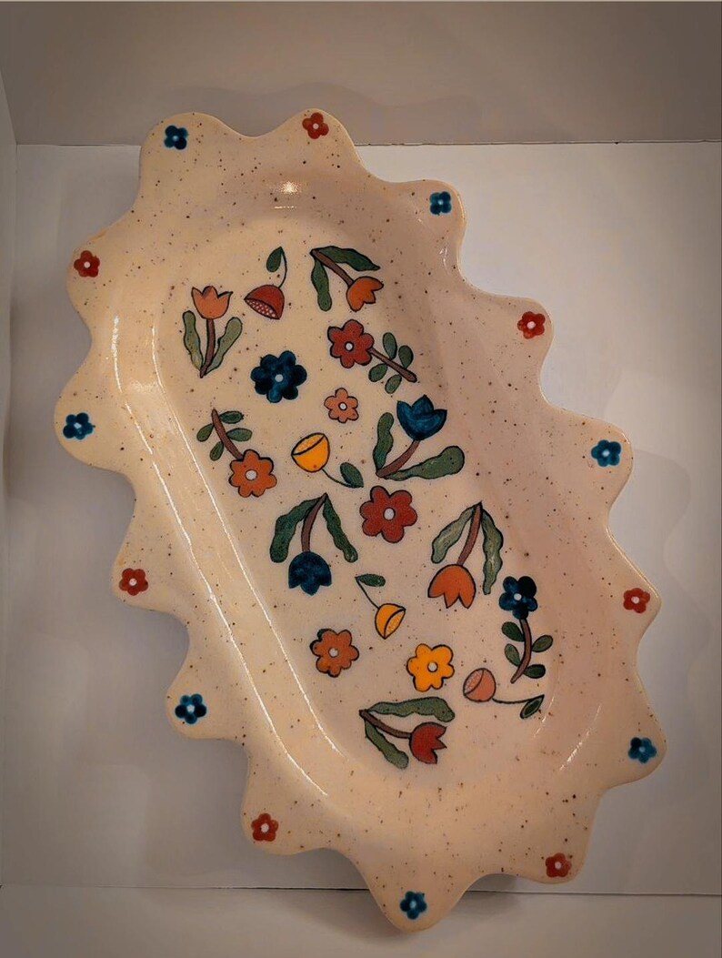 Ceramic Catering Set - Spring Collection - Ceramic Tray With Six ...