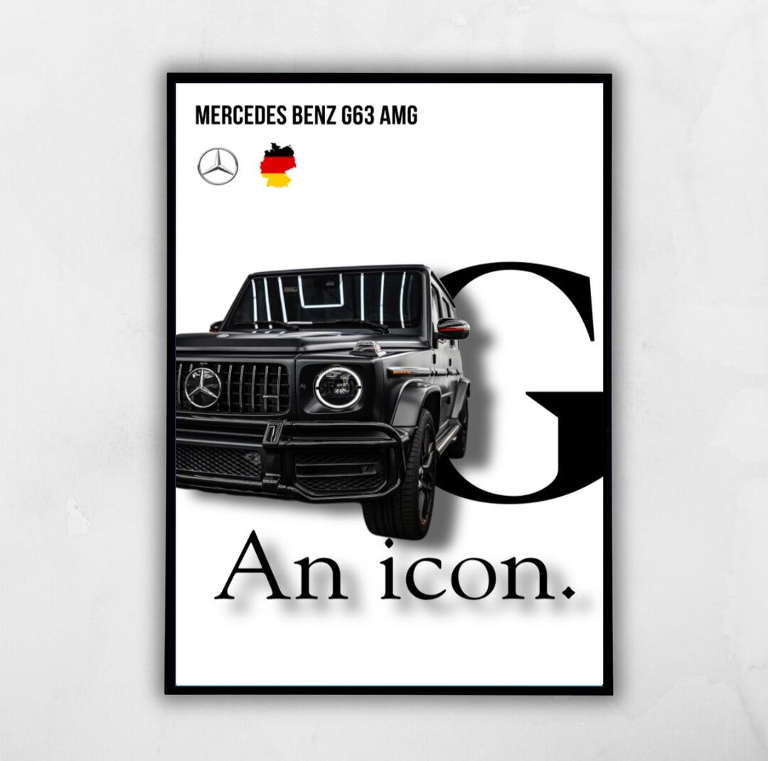 Mercedes G Wagon Car Poster / G63 Car Design / AMG G63 Car Image / G ...