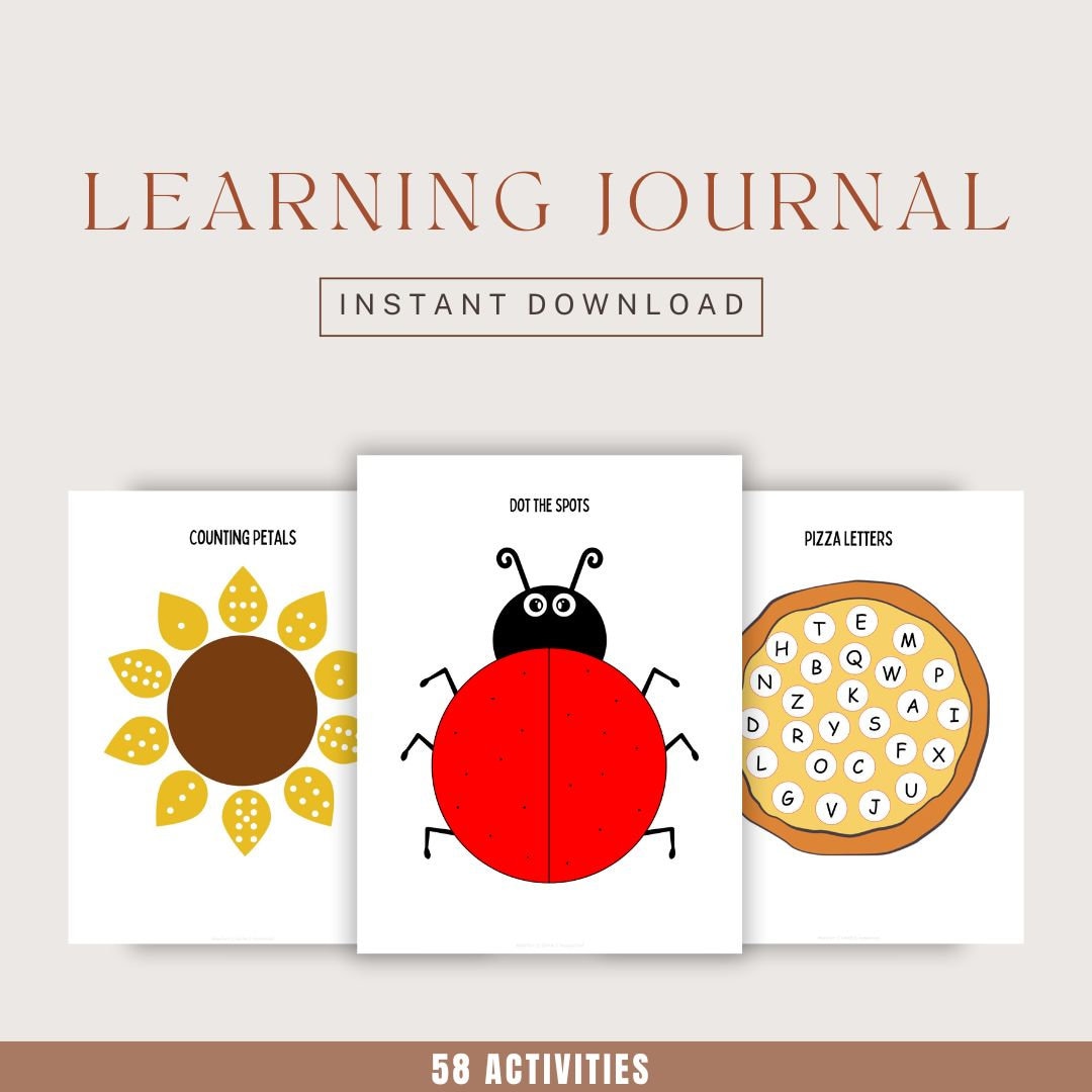 Learning Journal Activities for Littles: Toddler Learning Journal ...