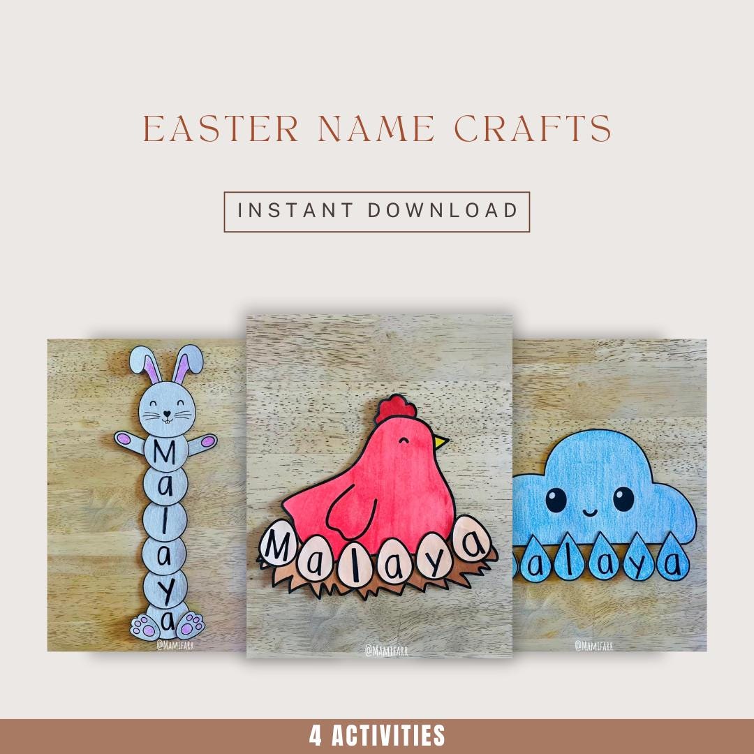 Easter + Spring Name Crafts || Name Recognition, Craft for Kids ...