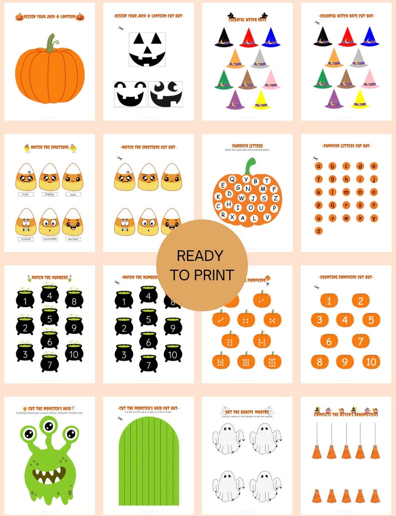 Halloween Learning Journal Activities: DIY Simple, Fun and Educational ...