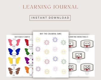 Toddler Activity Journal, Printable DIY Toddler Activities, Learning ...