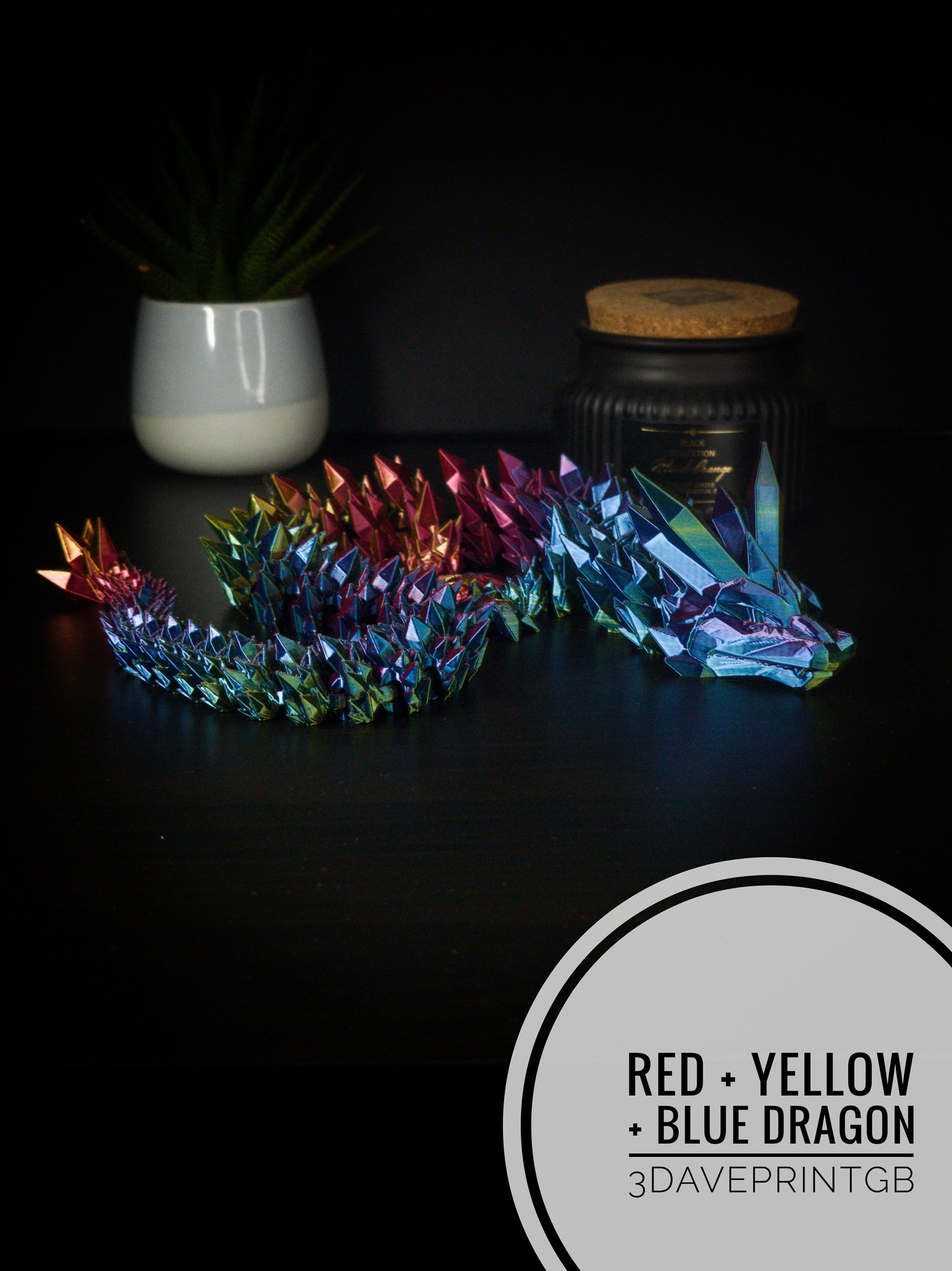 Articulated Crystal Dragon 3D Printed High Quality Colorful Toy Amazing ...