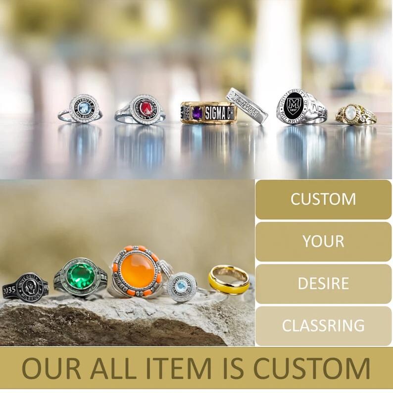 Your Desire Class Ring Design, Custom Personalized Class Ring ...