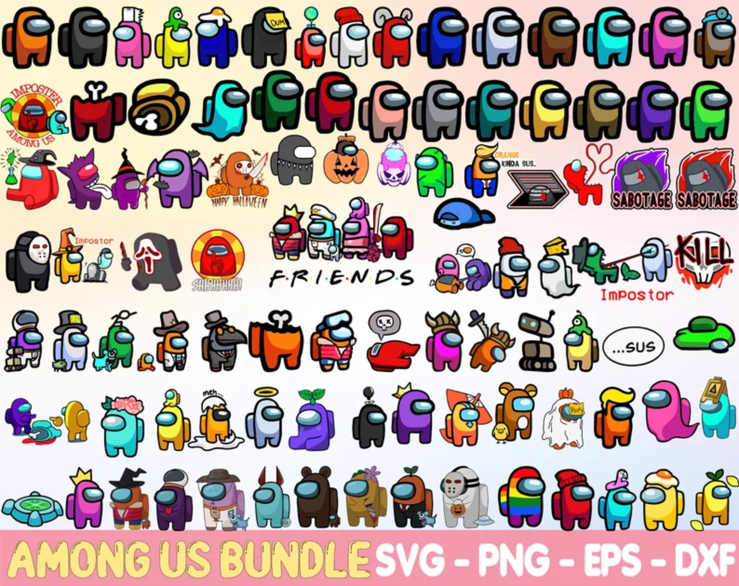 Among Us SVG Bundle, Among Us Character SVG, Among Us Shirt SVG, Among ...