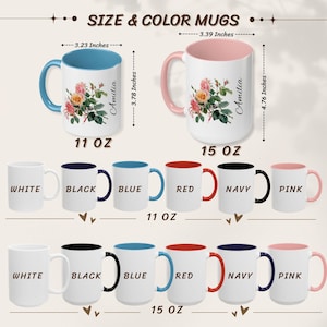 Personalized Birth Flower Mug – Custom Name Mug With Birth Month ...