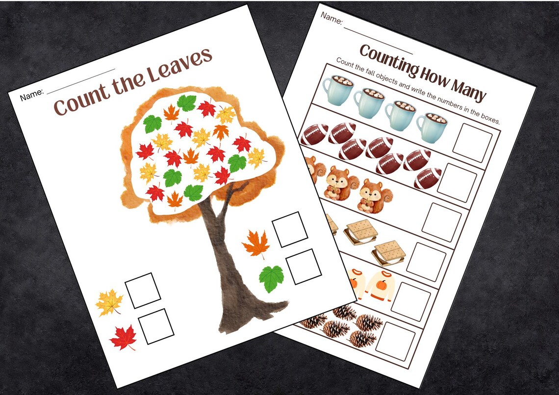 FALL NUMBERS 1-10 Bundle Pre-k & K - Etsy