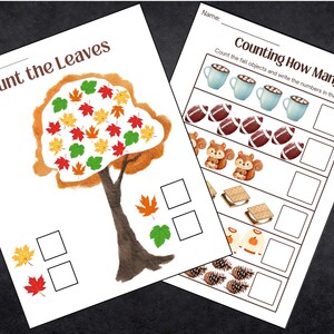 FALL NUMBERS 1-10 Bundle Pre-k & K - Etsy