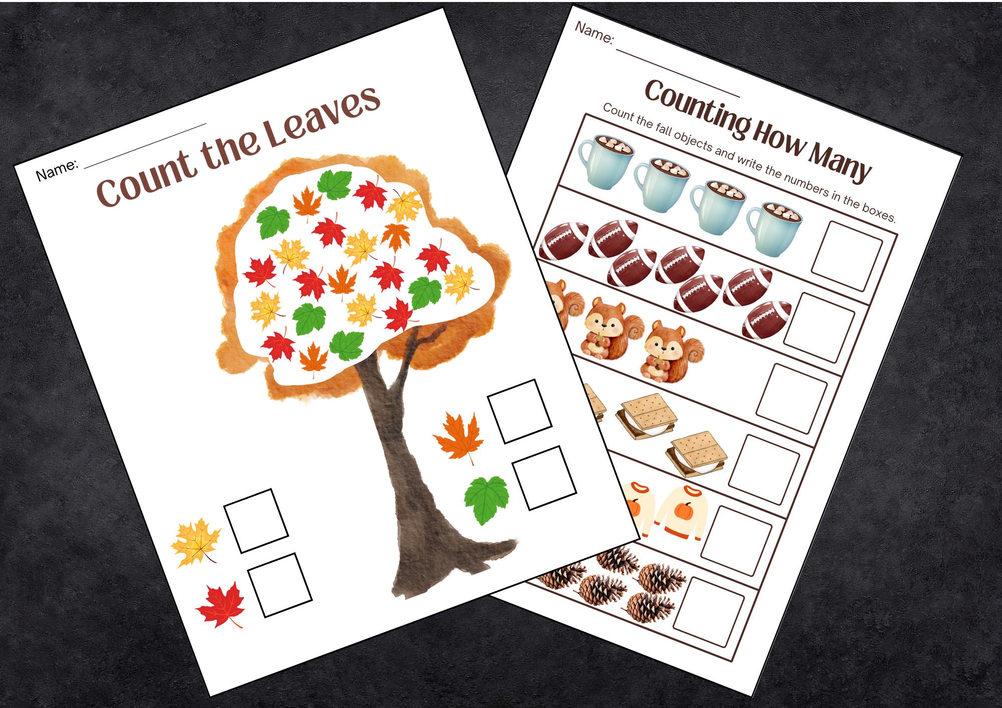 FALL NUMBERS 1-10 Bundle Pre-k & K - Etsy