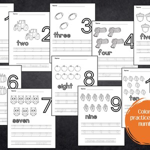 FALL NUMBERS 1-10 Bundle Pre-k & K - Etsy