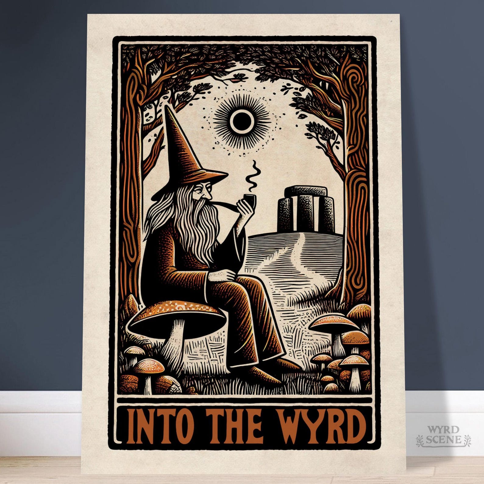 INTO THE WYRD // Large Art Print (3 Sizes) the Wizard, the Henge and ...
