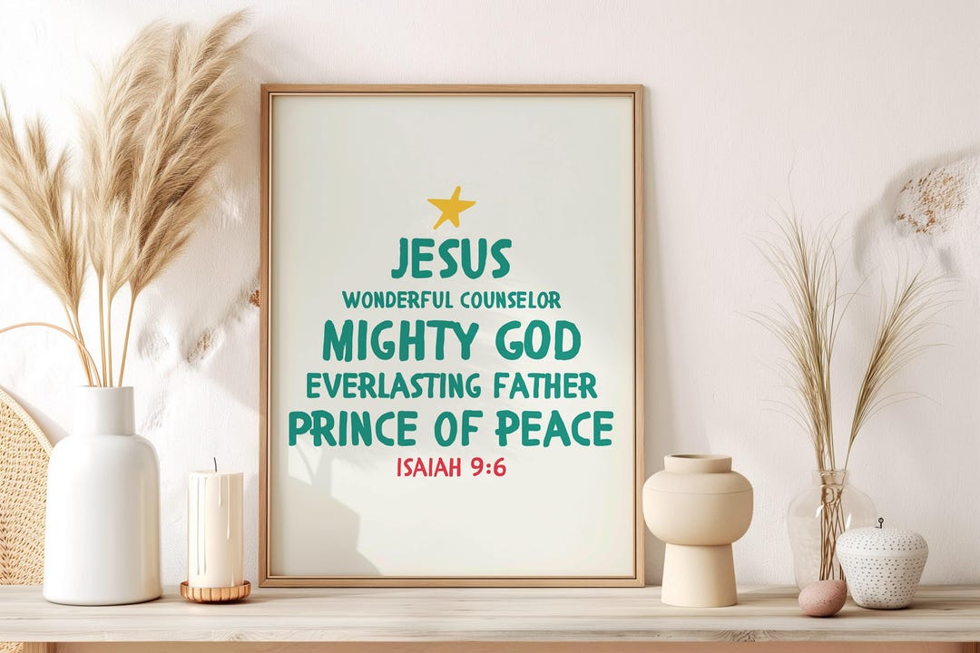 Christian Christmas Wall Art, Trendy Holiday Season Bible Verse Wall ...