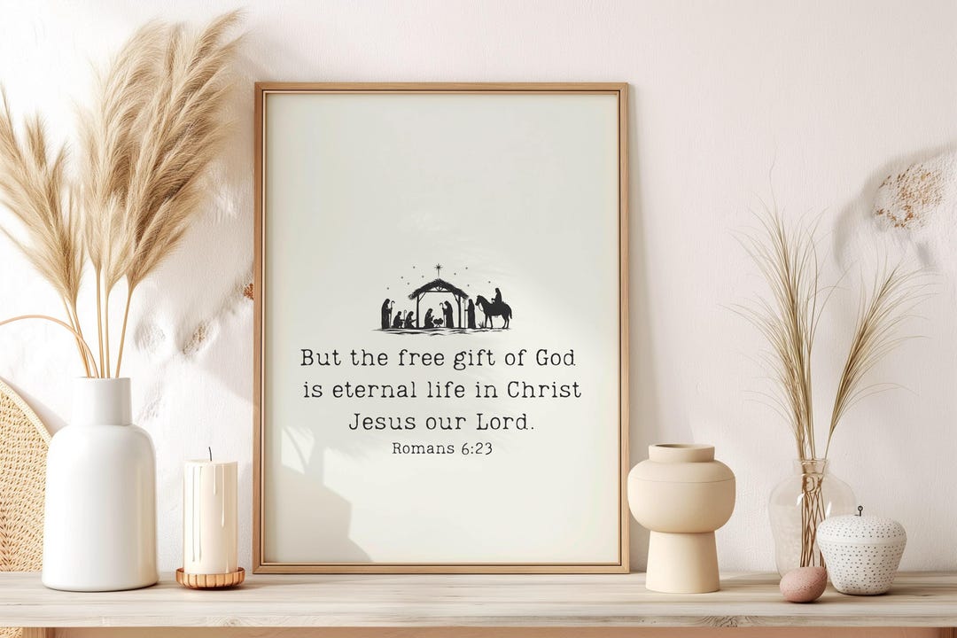 Christian Christmas Wall Art, Trendy Holiday Season Bible Verse Wall ...