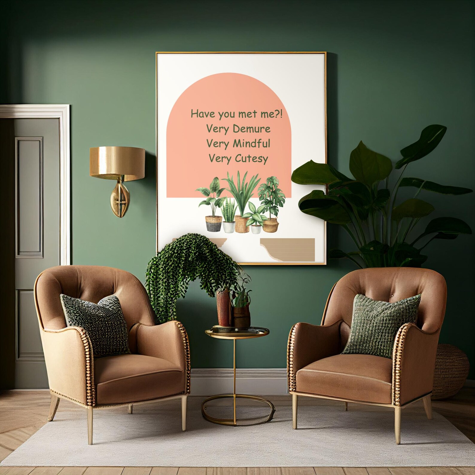 Very Demure Printable | Indoor Plants Printable | Very Demure, Very ...