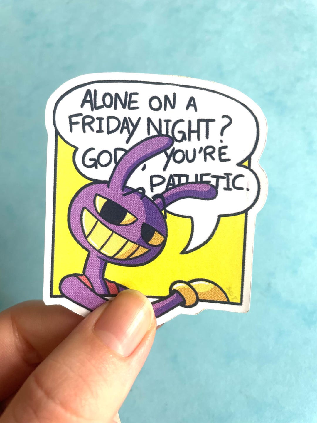 The Amazing Digital Circus Jax Meme Sticker, - Etsy