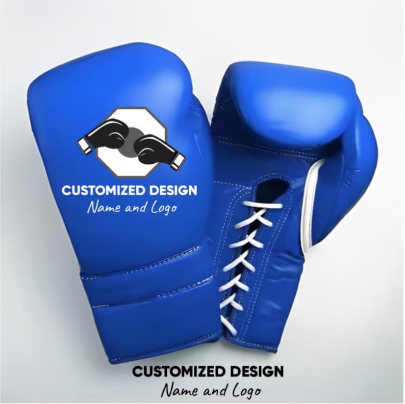 Leather Boxing Gloves - Customized Boxing Gloves - Custom Logo and Name ...