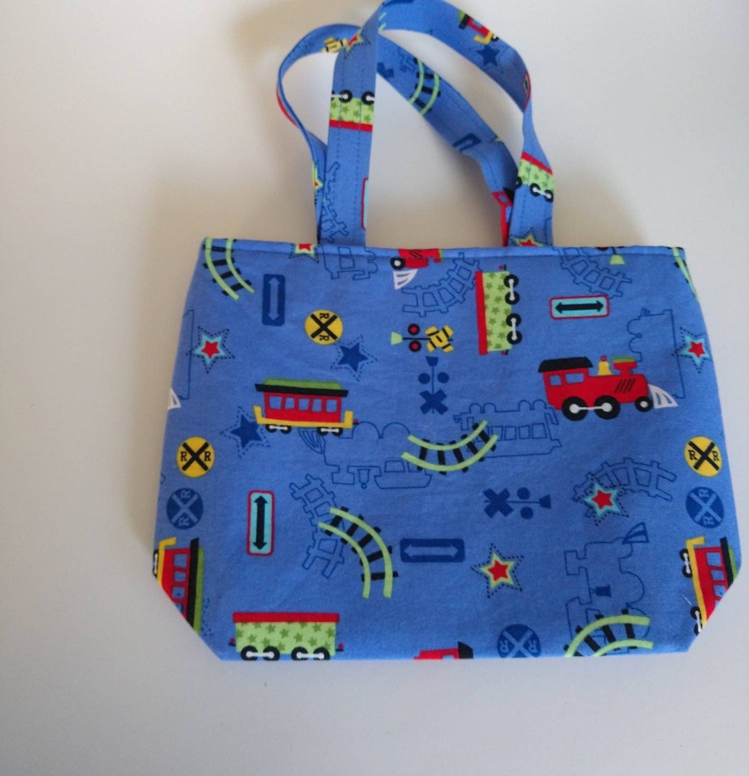 Mini Toddler Totes, Fabric, Toy Tote, Snack Bag for Day Care, Overnight ...