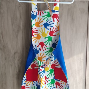 Childs Apron, Handprint Art, Unisex, Apron for Art Parties, Messy ...