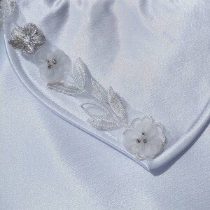 First Communion Purse, Bright White Satin Purse, Flower Girl, Church ...