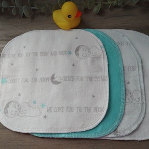 Infant Wash Cloth, Set of 4, Baby Washrag, Baby Face Cloth, Flannel ...