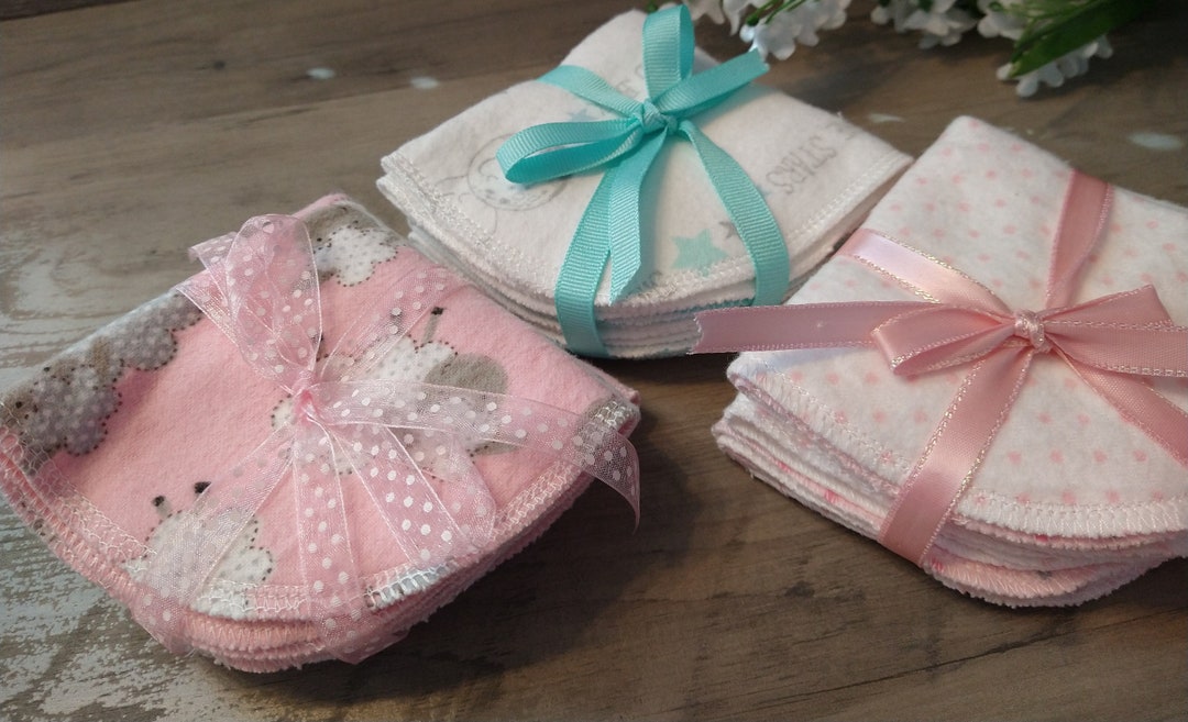 Infant Wash Cloth, Set of 4, Baby Washrag, Baby Face Cloth, Flannel ...