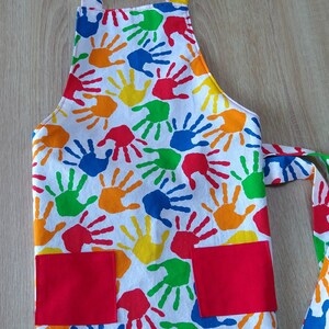 Childs Apron, Handprint Art, Unisex, Apron for Art Parties, Messy ...