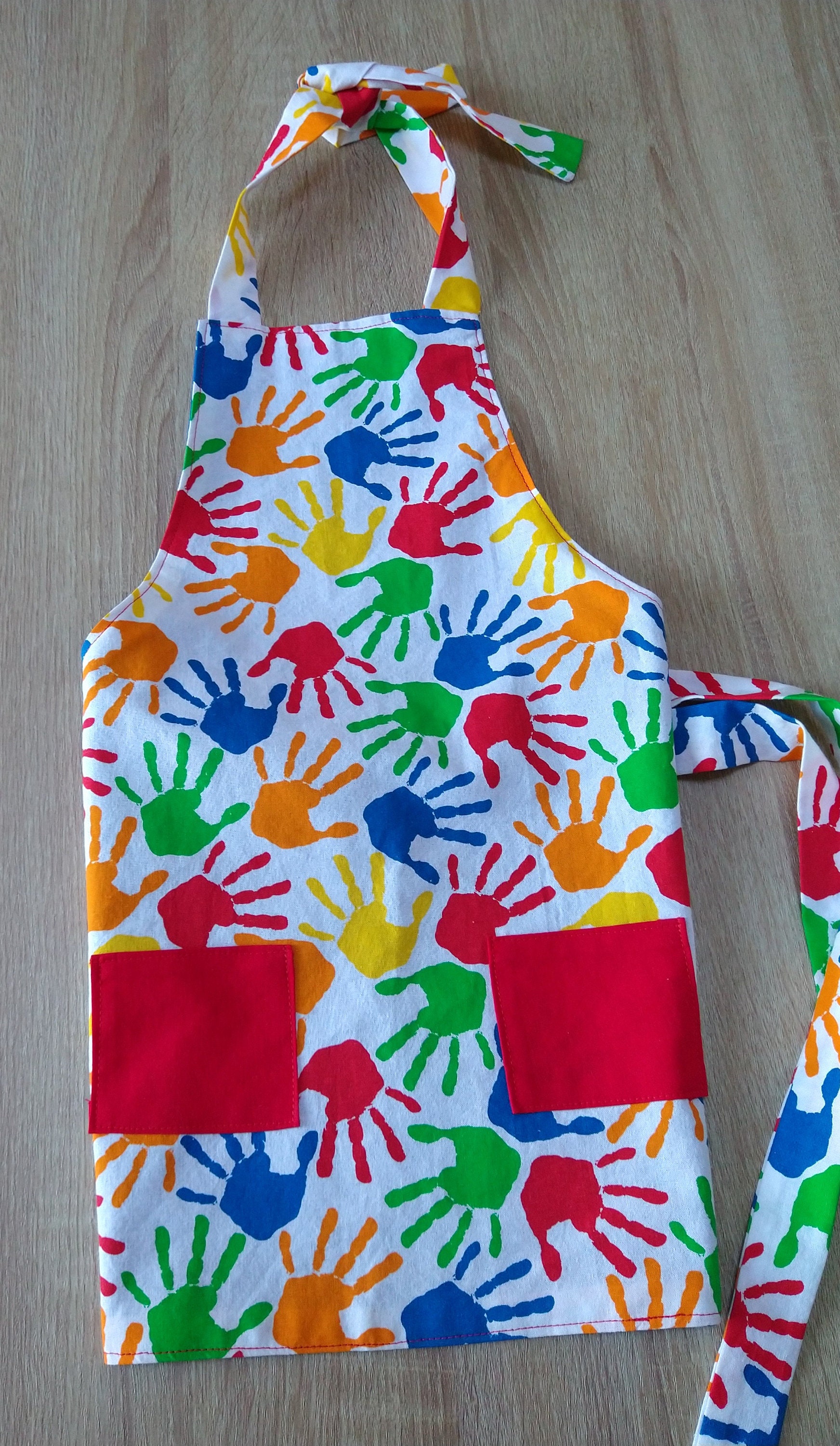 Childs Apron, Handprint Art, Unisex, Apron for Art Parties, Messy ...