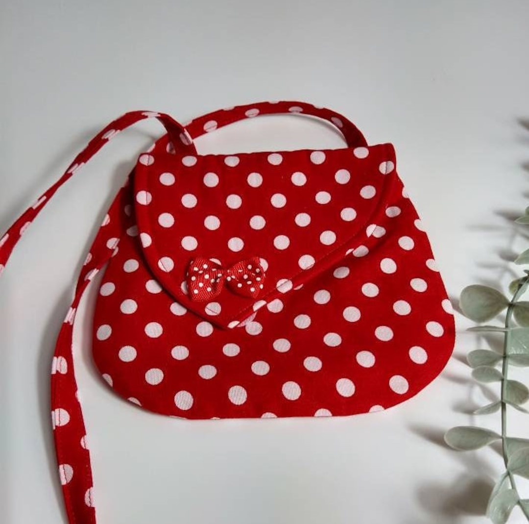 Childs Purse, Girls Purse, Red Polka Dot, Child Accessories, Little ...