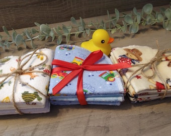 Infant Wash Cloth, Set of 4, Baby Washrag, Baby Face Cloth, Flannel ...
