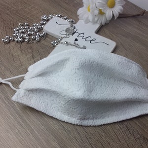 First Communion Mask/ Baptism/ Wedding/ Church/ Bright White - Etsy
