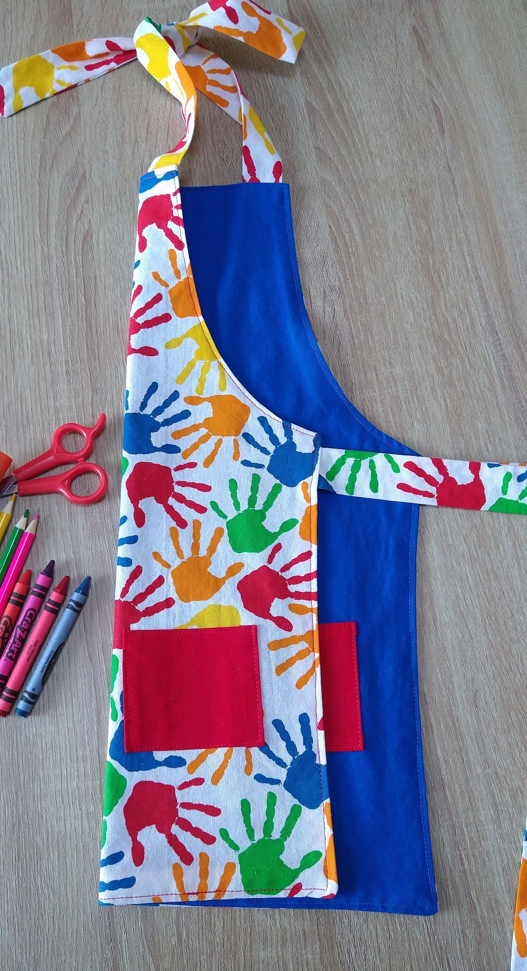 Childs Apron, Handprint Art, Unisex, Apron for Art Parties, Messy ...