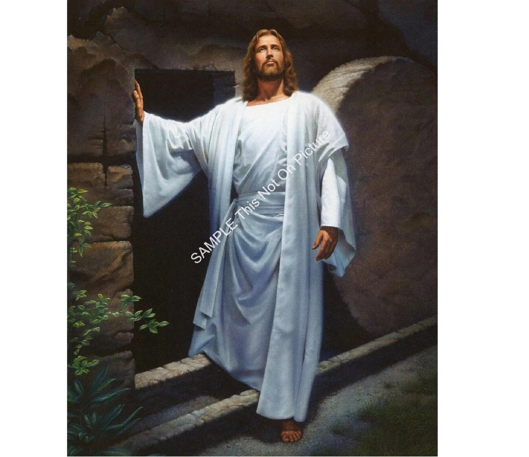 Jesus Christ EASTER RESURRECTION Christian Catholic Religious Art 5X7 ...