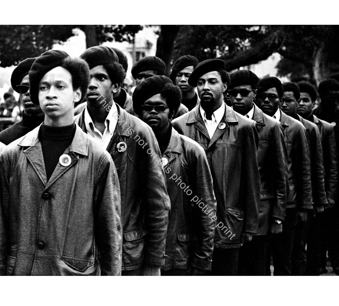 Black Panther Party March Huey Newton Black Power Vintage Photo Print ...