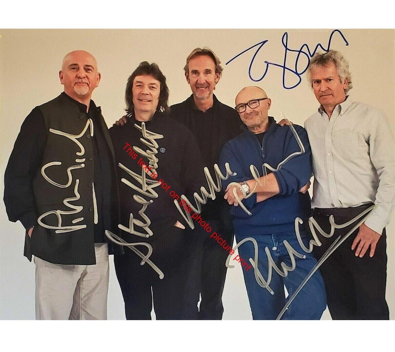 Genesis Signed Autograph Photo Autographed Photo Phil Collins Peter ...