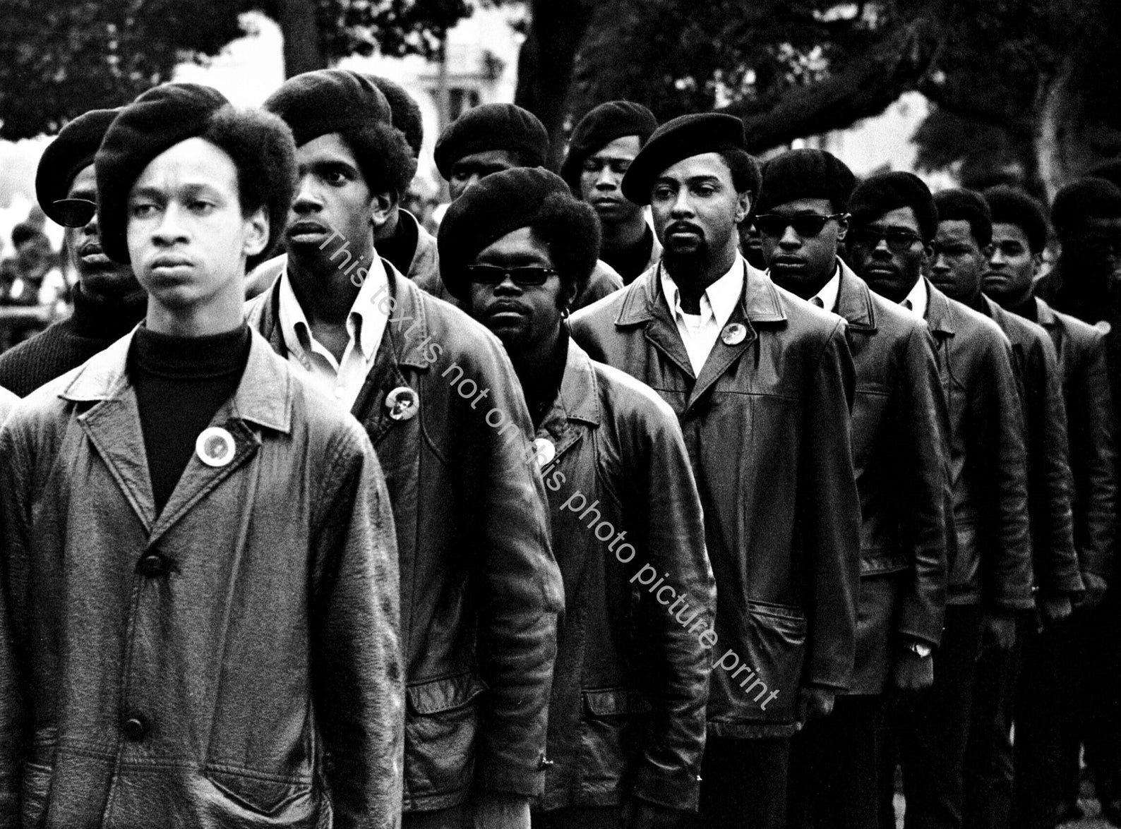 Black Panther Party March Huey Newton Black Power Vintage Photo Print ...