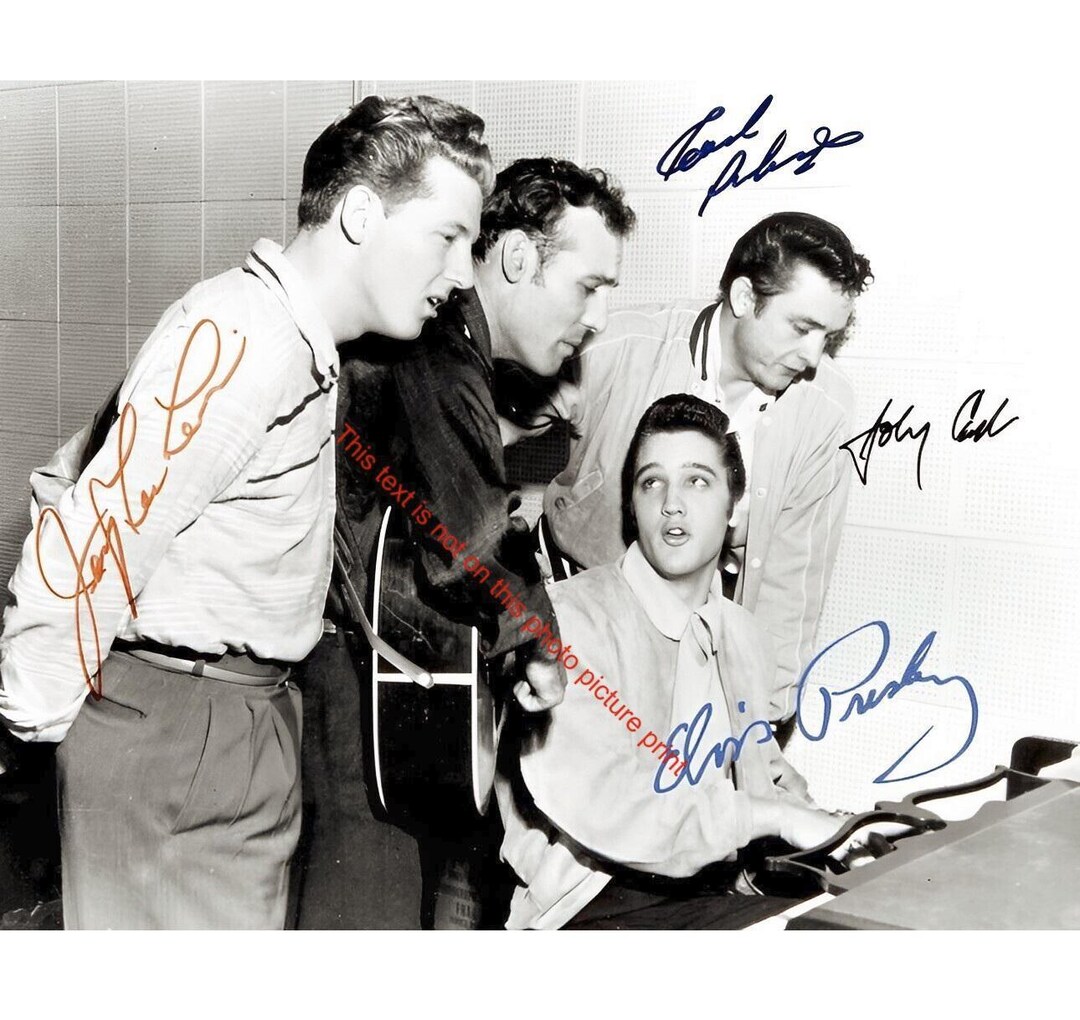 Elvis Presley Autograph, Jerry Lee Lewis Johnny Cash Carl Perkins ...