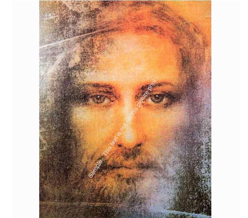 Shroud of Turin Jesus Christ True Face Print - Christian Catholic ...