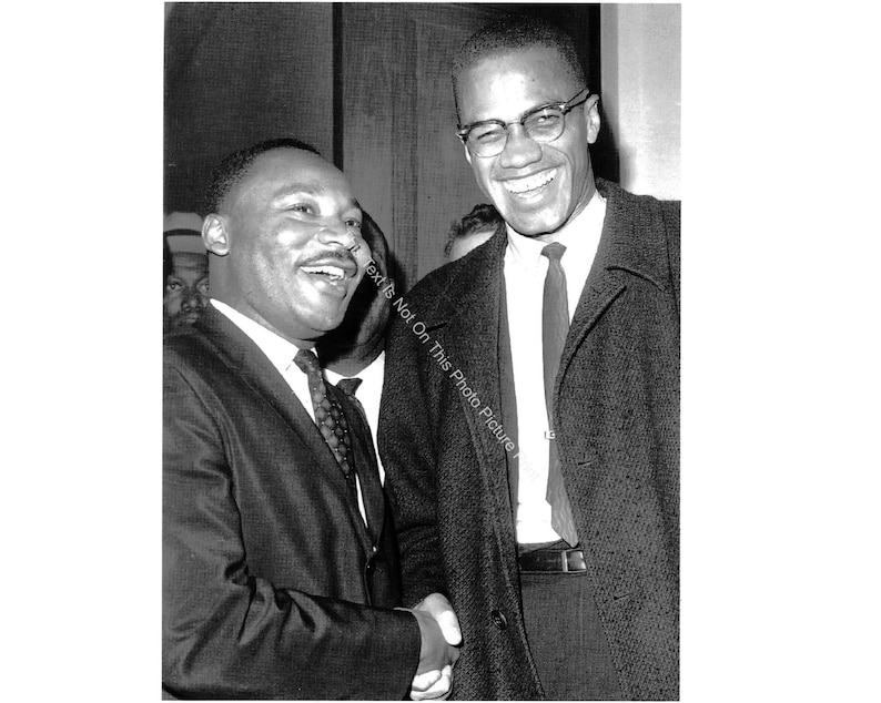 Martin Luther King Jr Malcolm X Vintage Photo Black Lives Matter Civil ...