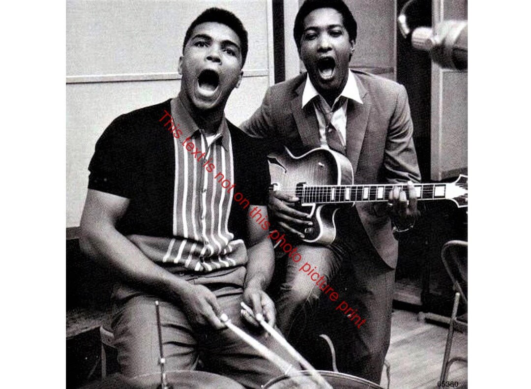 Cassius Clay With Sam Cooke Photo in 1964 Muhammad Ali Boxer Photograph ...