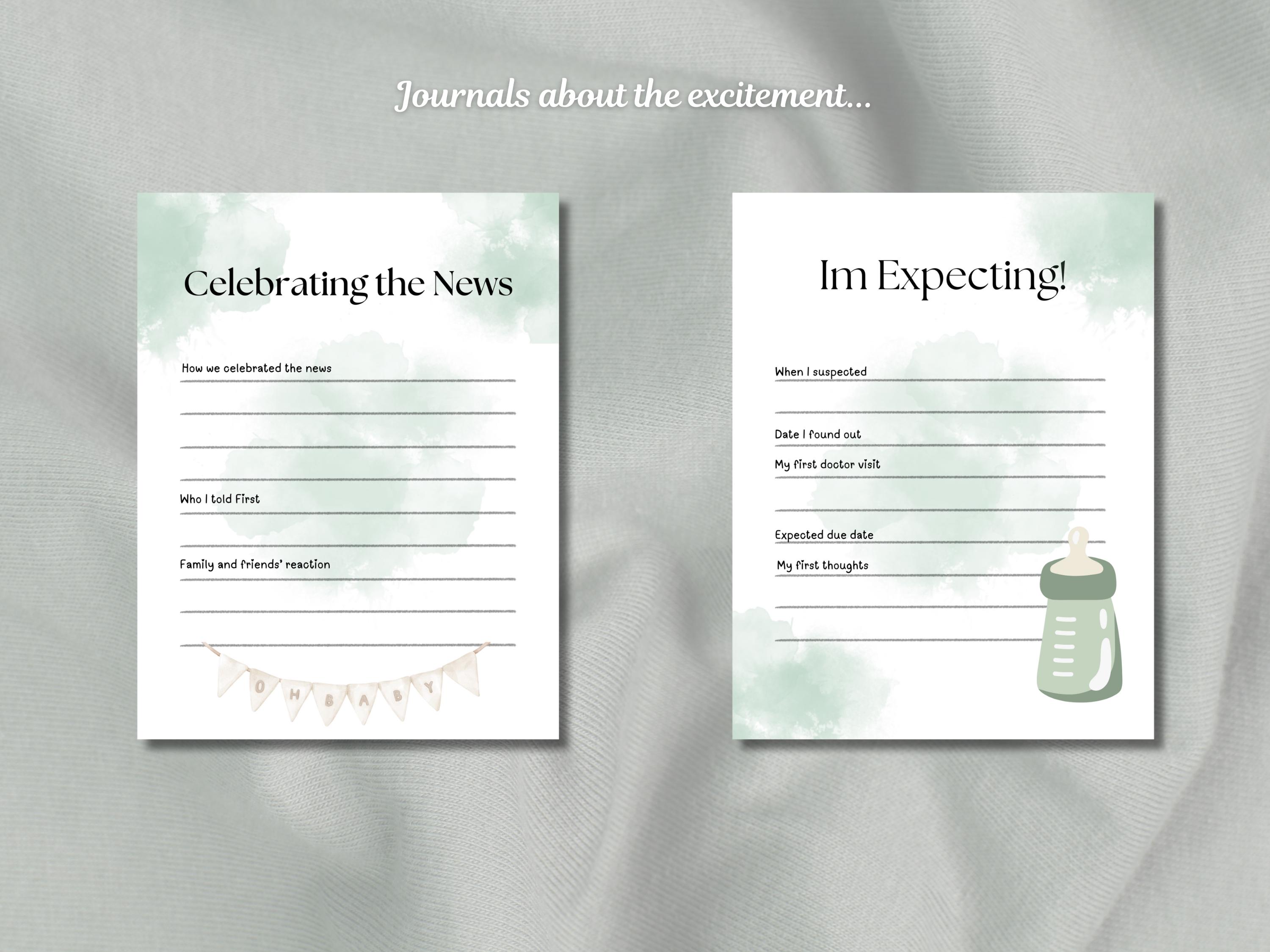 Pregnancy Journal Printable | Pregnancy Record Book | Digital Pregnancy ...