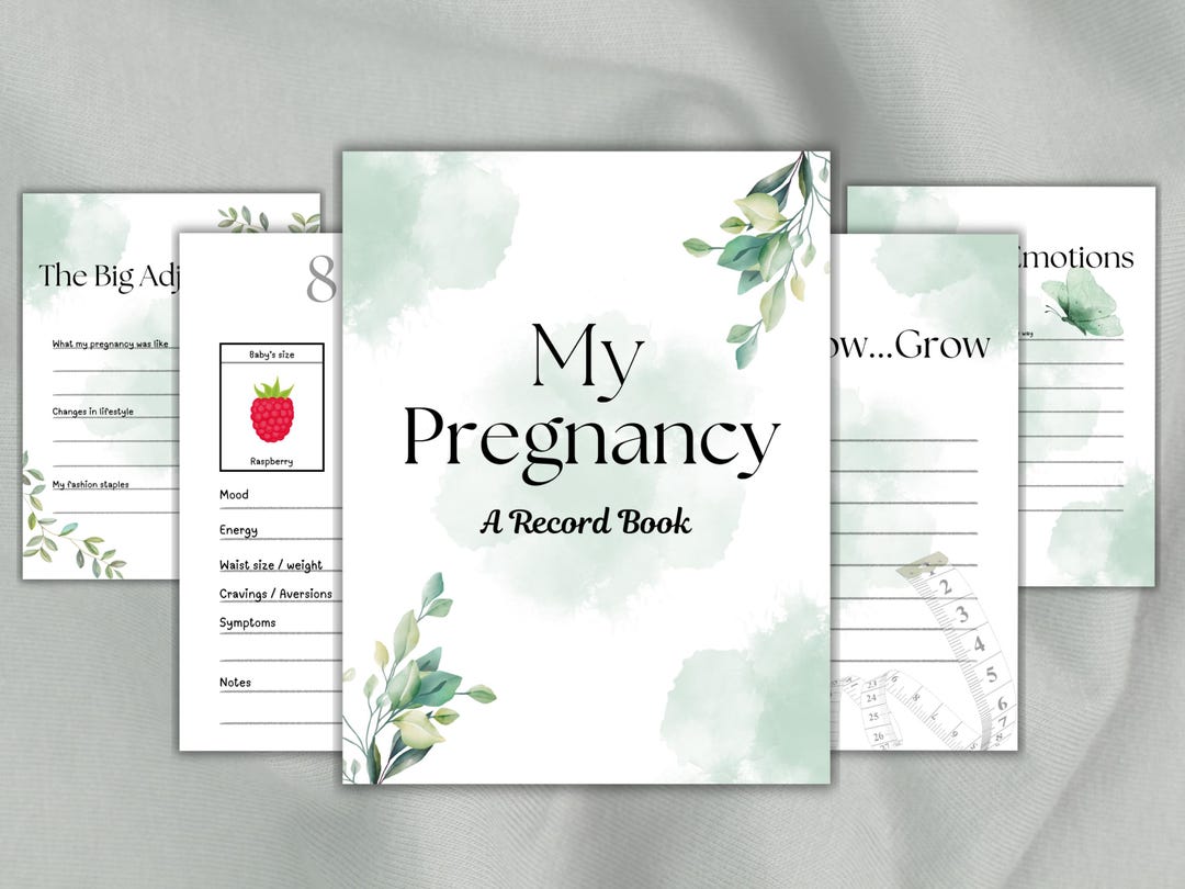 Pregnancy Journal Printable | Pregnancy Record Book | Digital Pregnancy ...
