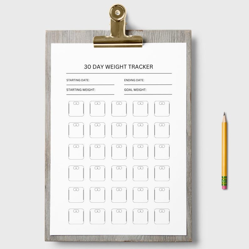 Weight Tracker Printable | Weight Loss Planner | Weight Goal Tracker ...