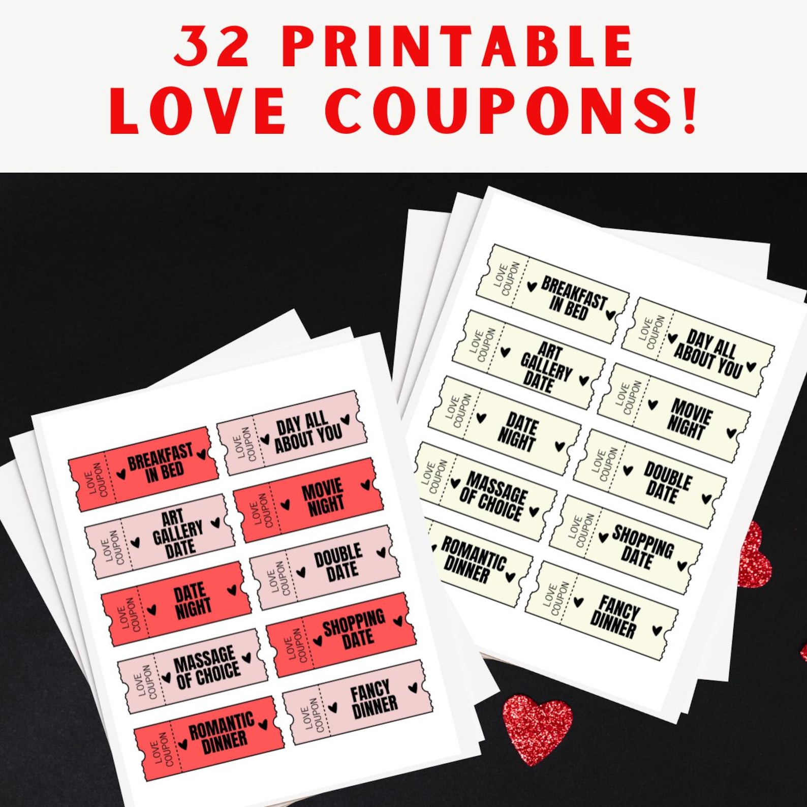 Love Coupons Diy Valentine's Day Gift EDITABLE CANVA Boyfriend ...