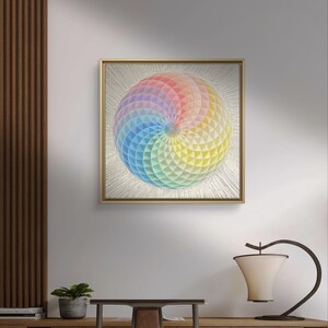 Torus Acrylic Painting - Sacred Geometry Art - Etsy