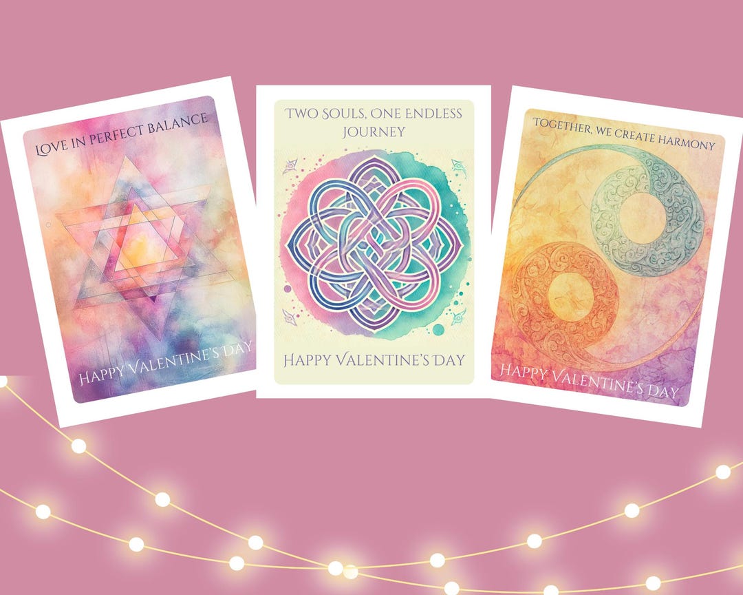 Sacred Geometry Valentine's Day Cards: Symbols of Love, Harmony ...